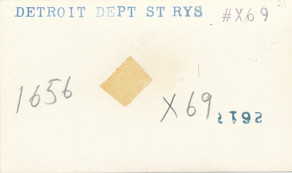 B&W Photo DSR #X-69 Department of Street Railways Detroit 40s MofW Yard ...