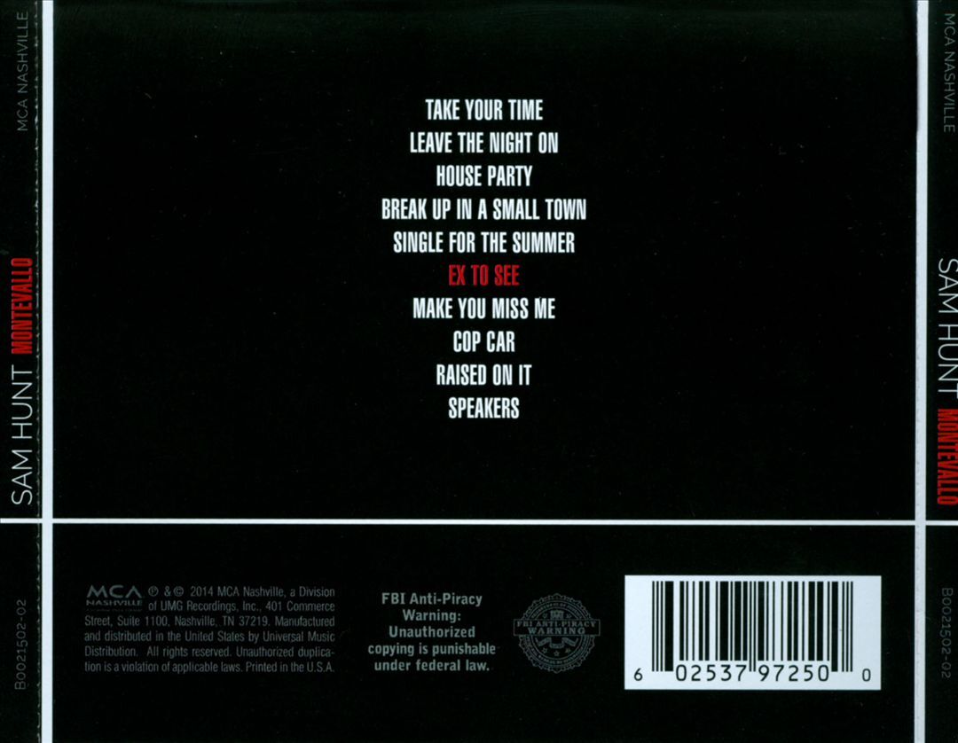 SAM HUNT - MONTEVALLO NEW CD 602537972500| eBay