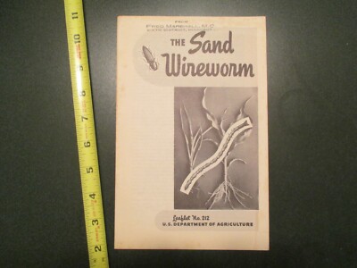 Sand Wireworm 1941 Farming US Department Agriculture Brochure | eBay