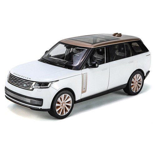 1/18 LCD Land Rover Range Rover SVA 2022 White/Gold Diecast Model Toy ...