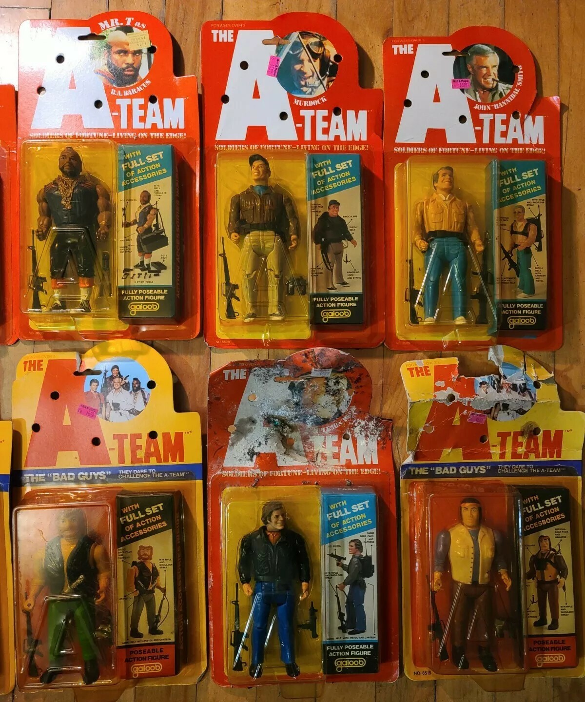 👀 LOT OF 10 A-TEAM FIGURES VINTAGE 1983 SEALED MOC GALOOB ACTION ...