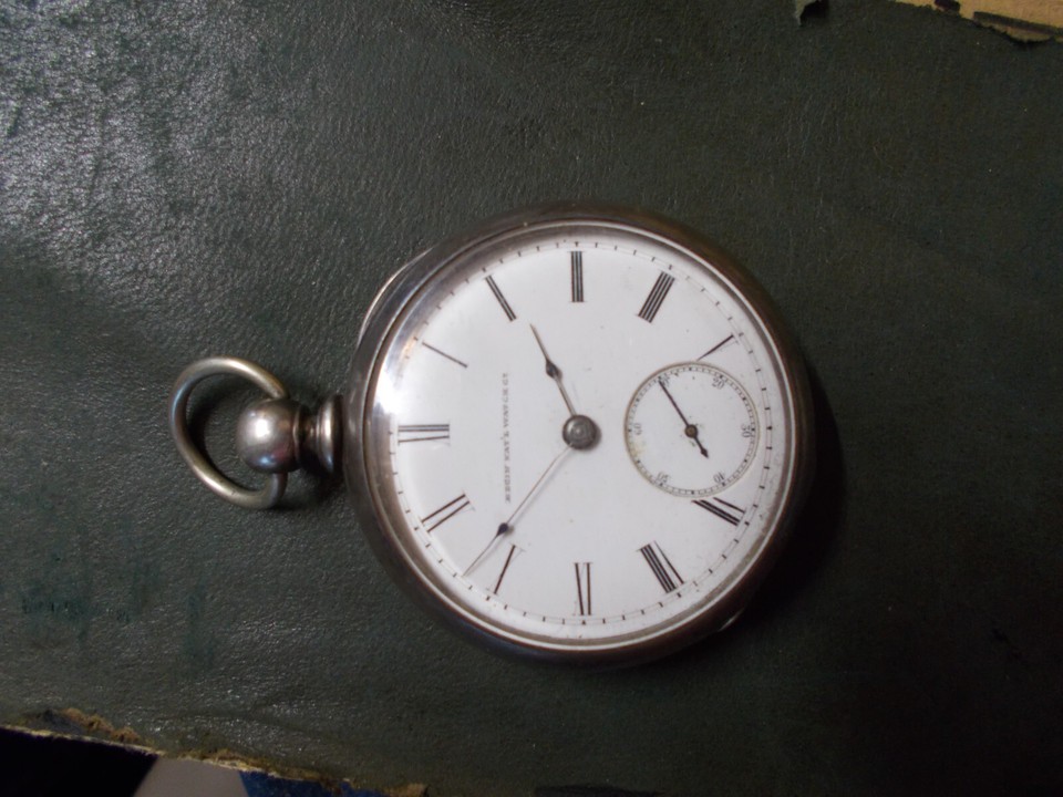 Elgin 18s Key Wind antique pocket watch coin silver case with Key bad ...