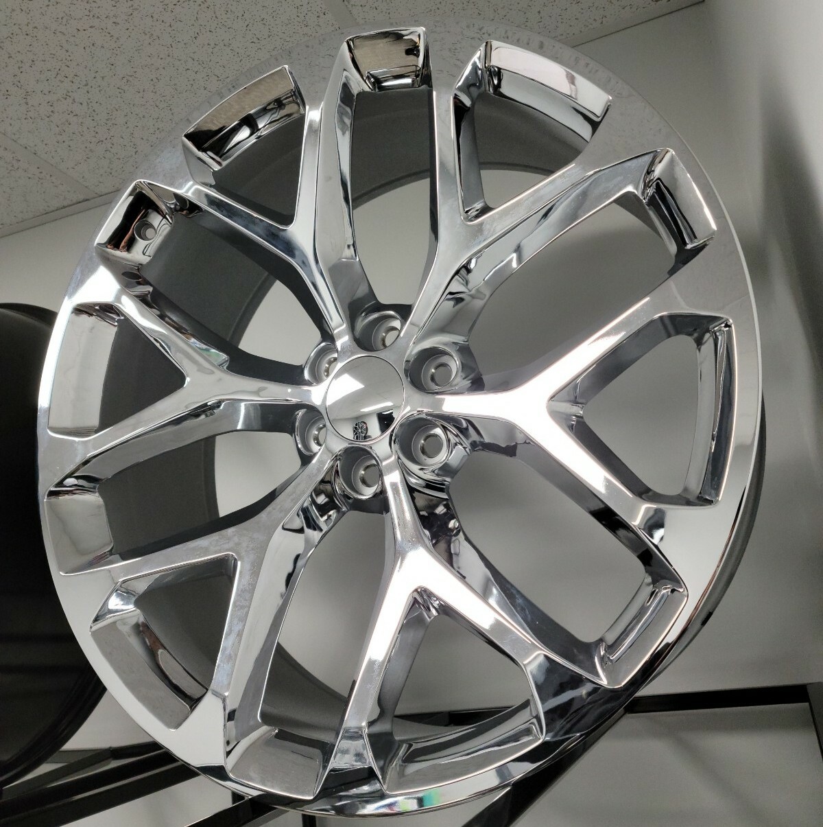26" Inch Chrome Replica Snowflake Wheels Rims CV98 G09 +24 Silverado 24 ...