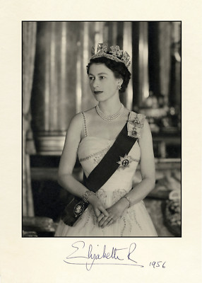 Queen Elizabeth II Autogramm + UK Vereinigten Königreich Autograph ...