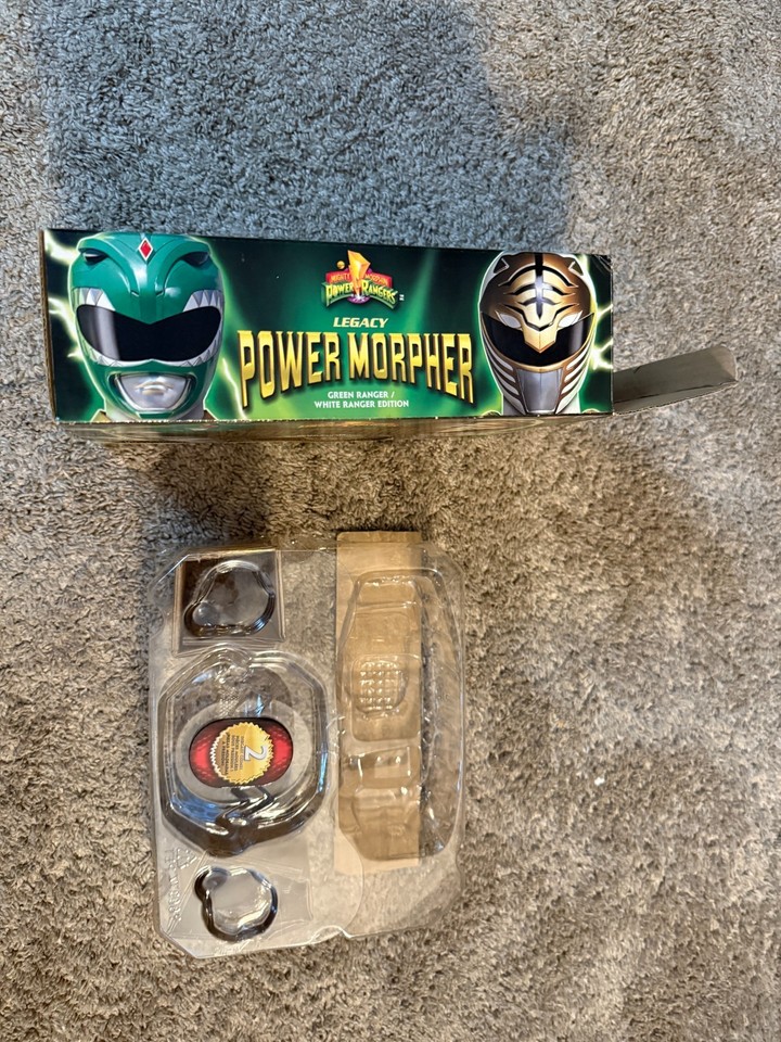 Mighty Morphin Power Rangers Legacy Green & White Morpher BOX ONLY 45557966072| eBay