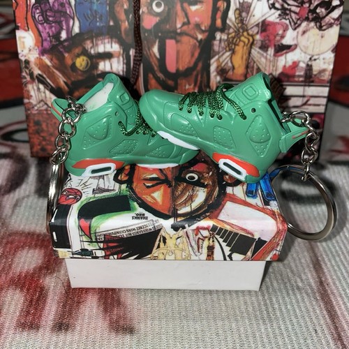 3D Mini Nike Jordan Gatorade Sneakers Keychain W/ Mini Shoe Box And Bag ...