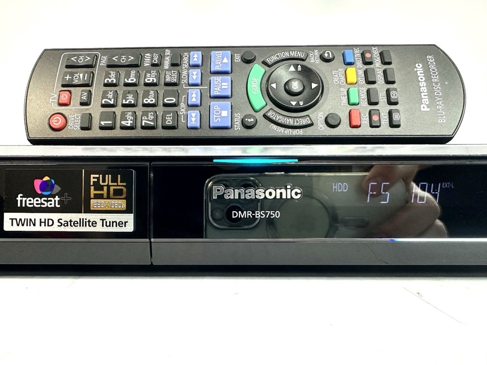 Panasonic DMR-BS750 Blu-ray HDD Recorder 250GB Twin Freesat HD Premium ...