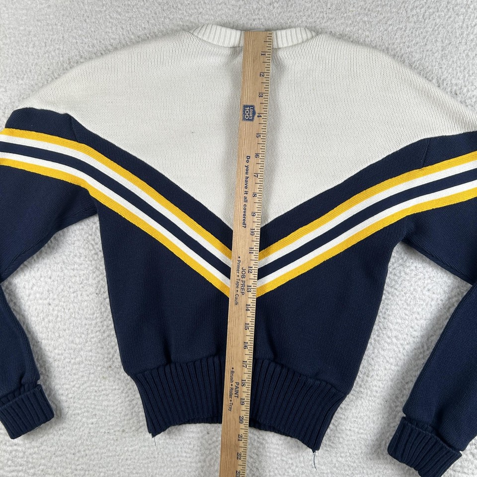 Vintage Cheerleader & Dance Team Sweater Womens XS Blue Nimitz Cheer ...