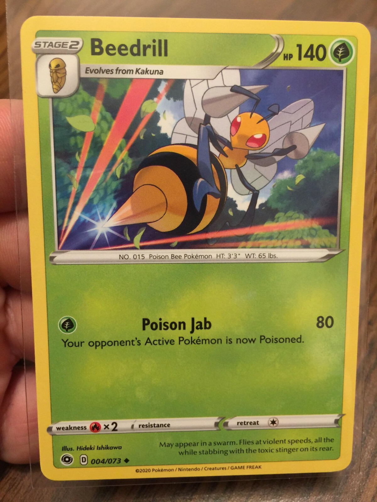 BEEDRILL 2020 STAGE 2 POKEMON CARD CHAMPION'S PATH SET #4/73 FREE ...