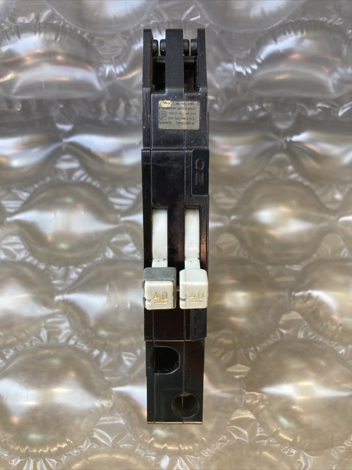Zinsco Twin R3840 RC38 40 2p 40a/40a Circuit Breaker Used warranty w ...