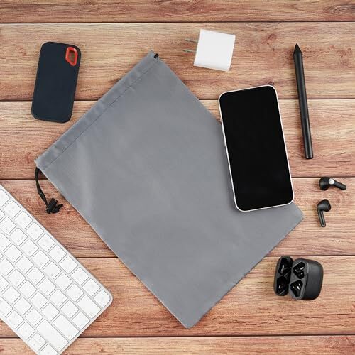 Drawstring Bag with Toggle - Nylon Cinch and Ditty Pouch () 8 x 11 Inch ...