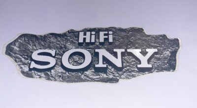 VECCHIO ADESIVO / Old Sticker SONY HI-FI CAR STEREO AUTO TUNING (cm 21 ...