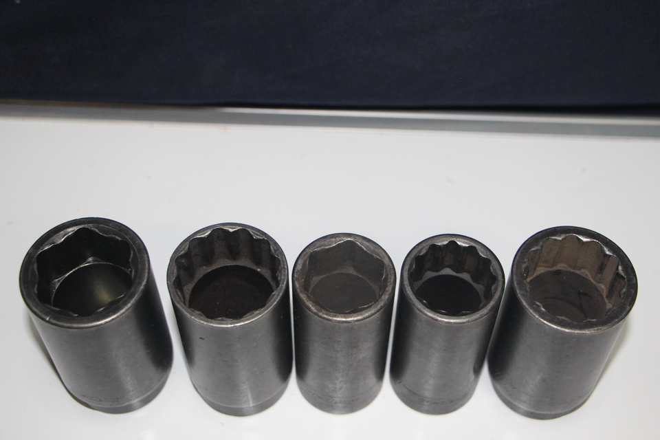 Snap On 1/2" Drive 6 Point Deep Impact Sockets 2 & 3 12 Point Deep ...