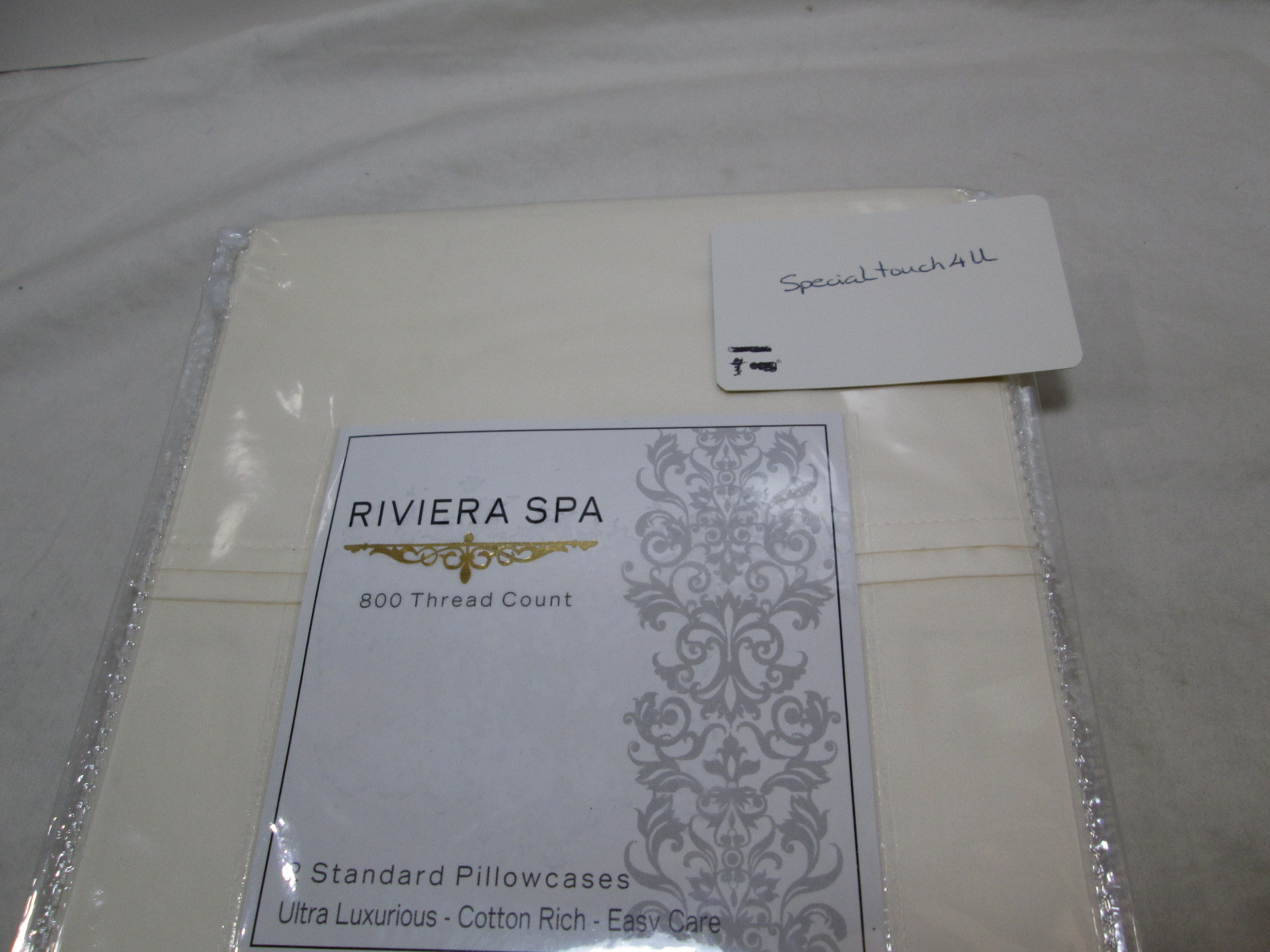 New NMK Textile Mills Riviera Spa Two Standard Pillowcases ~ 800 TC ...
