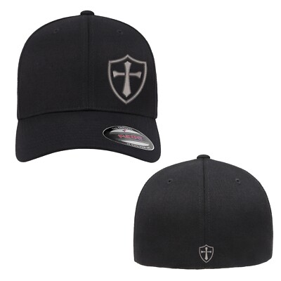 Crusader Cross Military Logo Embroidered Flexfit Hat | eBay