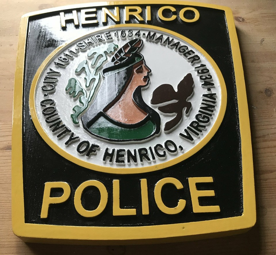 Police Department Henrico 3D routed wood plaque patch Sign award Custom ...
