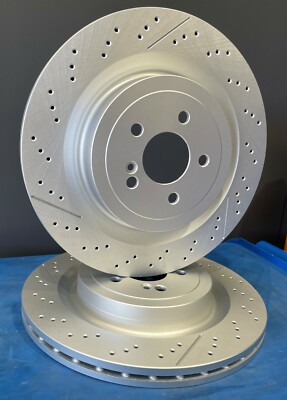 fits Mercedes Benz AMG C63S C205 Coupe REAR Disc Brake Rotors PAIR 2016 ...