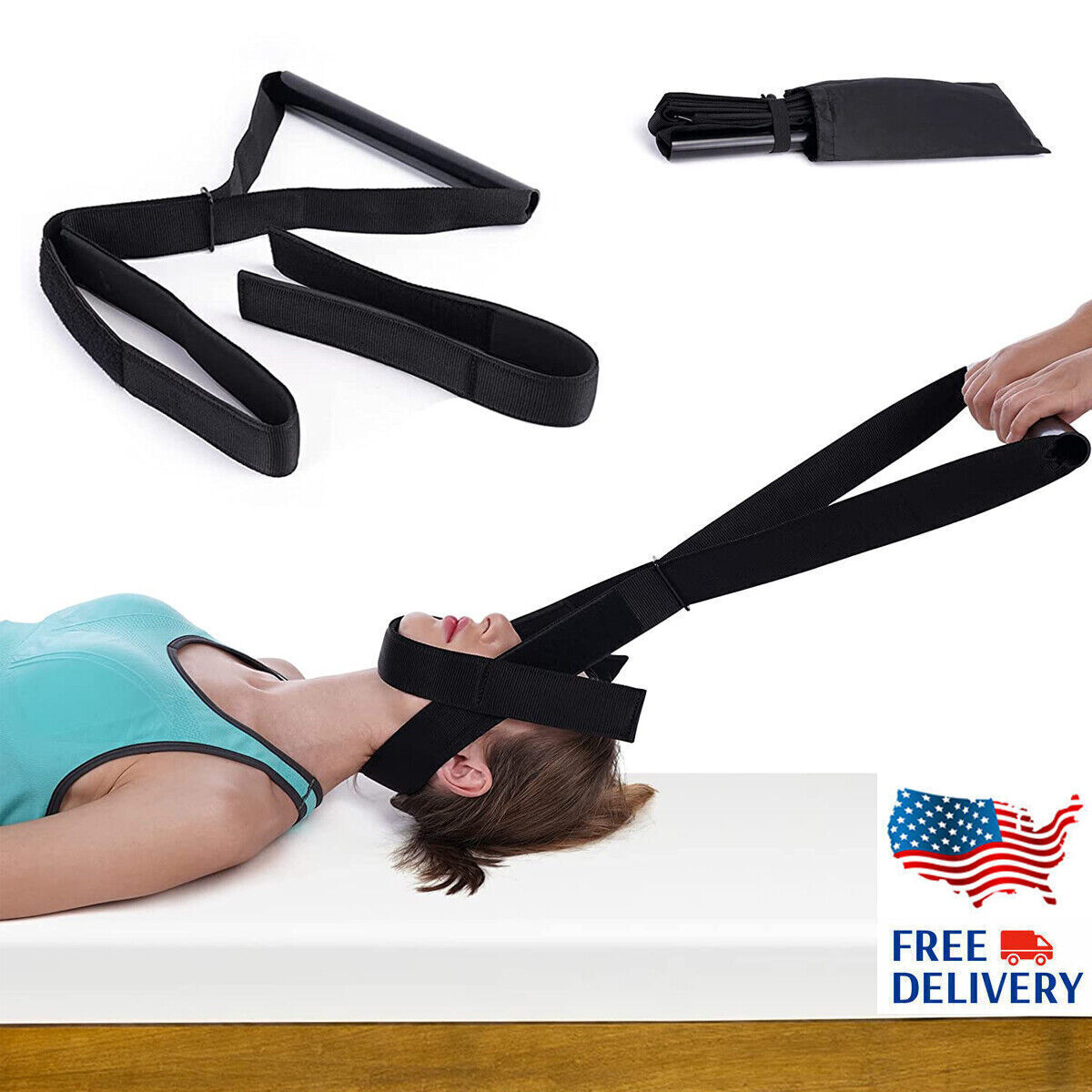 Cervical Neck Traction Device Spine Chiropractic Decompression Strap ...