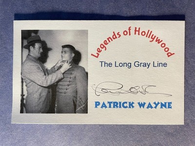 SIGNED PATRICK WAYNE AUTOGRAPHED INDEX 3X5 CARD - THE LONG GRAY LINE | eBay