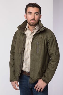 Rydale Mesh Lined Shooting Jacket Waterproof Tweed Hooded Hunting Coat ...