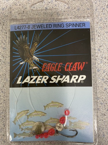 Eagle Claw Lazer Sharp Jeweled Ring Spinner Rig (L4277-8) (size 8 hook ...