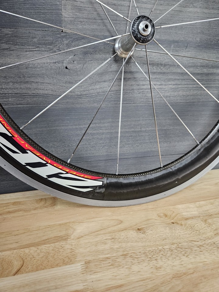 Zipp 404 Speed Weaponry Carbon Fiber Wheelset 650c Clincher Rim Brake ...