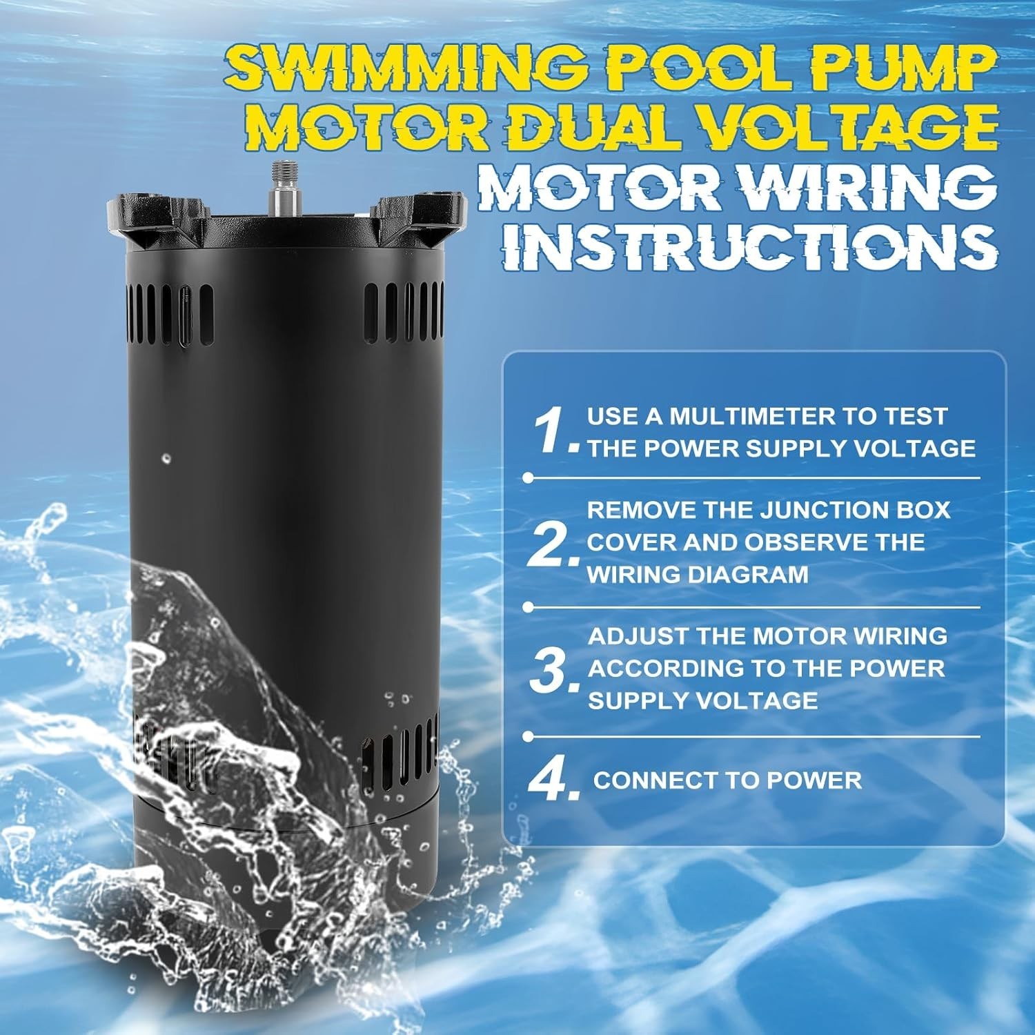 Sq1102 Pool Pump Motor 1 Hp – 115/230V, 3450 Rpm, 48Y Frame | eBay