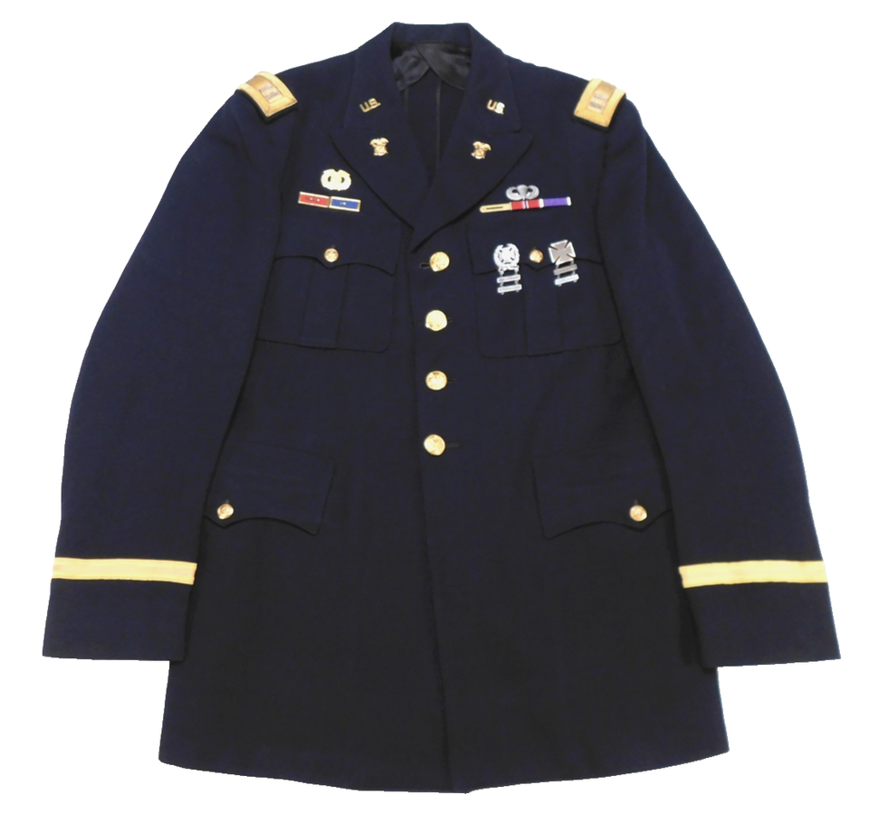 US Army Dress Coat 41 Quartermaster Named Officer Purple Heart ASU ...