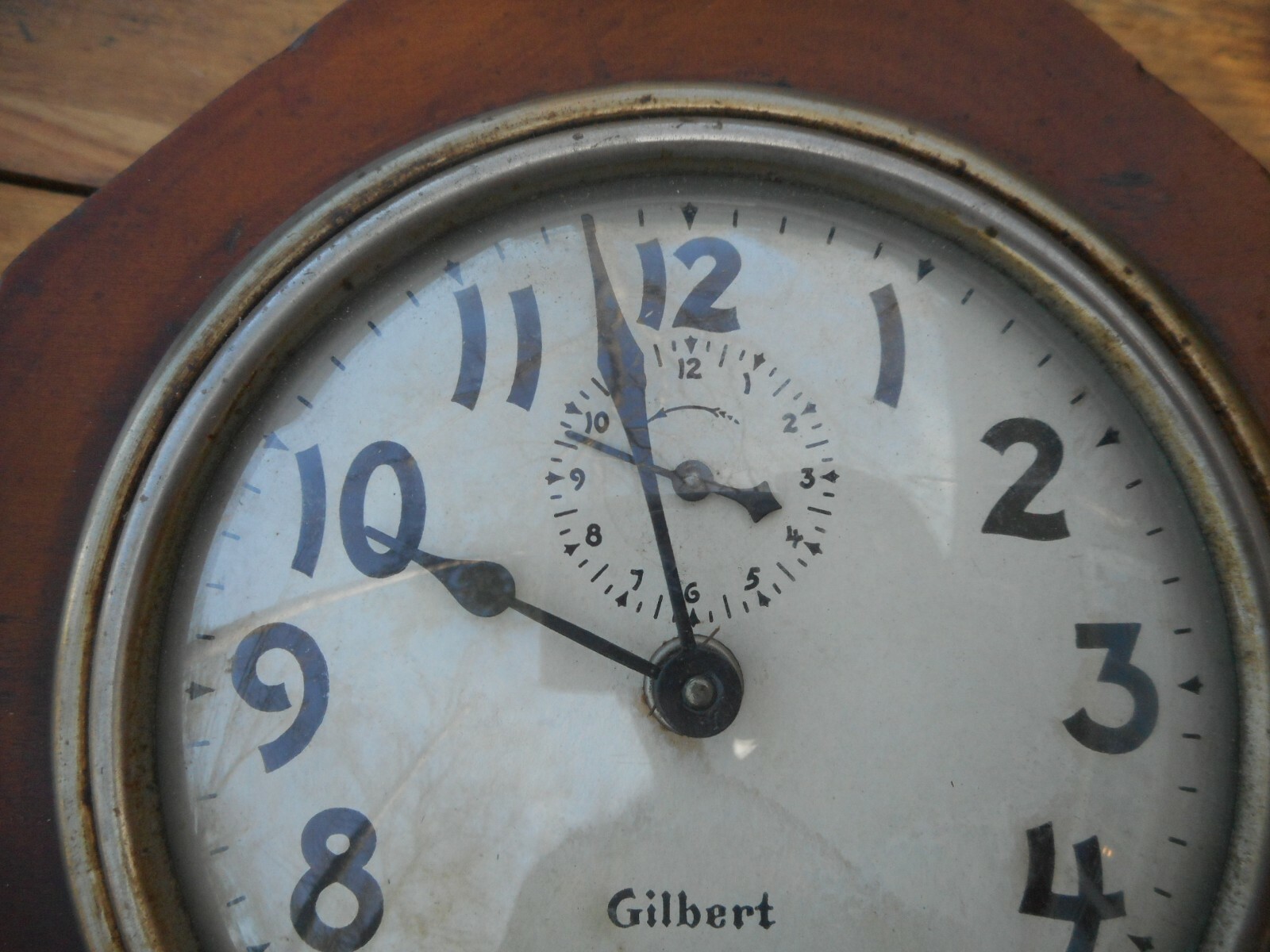 Vintage William Gilbert Wind Up Clock Wood Mantel Shelf Alarm Clock | eBay