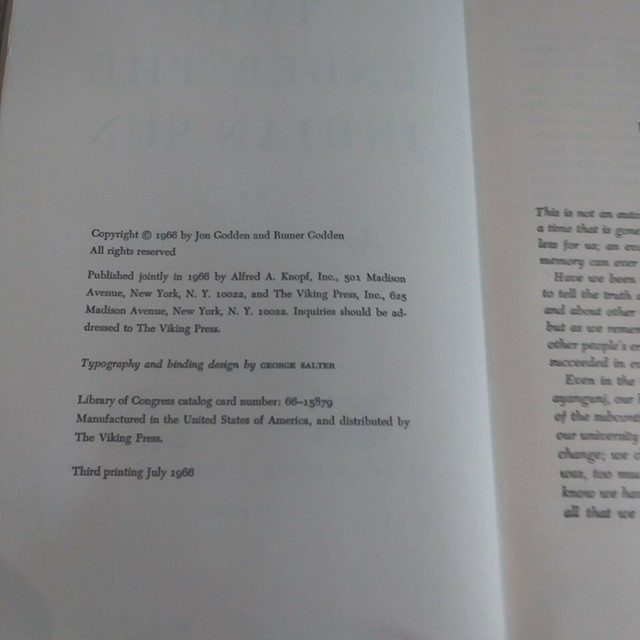 Two under the Indian Sun by Rumer Godden and Jon Godden (1966 ...