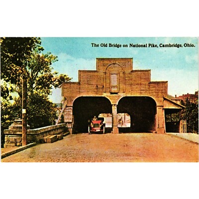 Old National Road Covered Bridge Postcard Guernsey County Cambridge ...