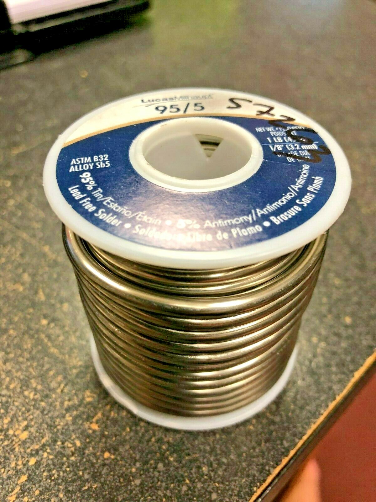 Soft Solder, LEAD FREE, Lucas-Milhaupt, 1 Lb. Roll 95/5 | eBay