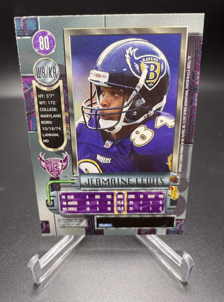 1997 Skybox Metal Universe #80 Jermaine Lewis Baltimore Ravens B2751 | eBay