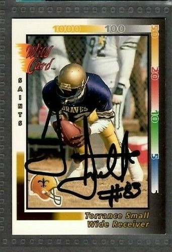 1992 Wild Card Football Card #217 Torrance Small Saints Signed ...