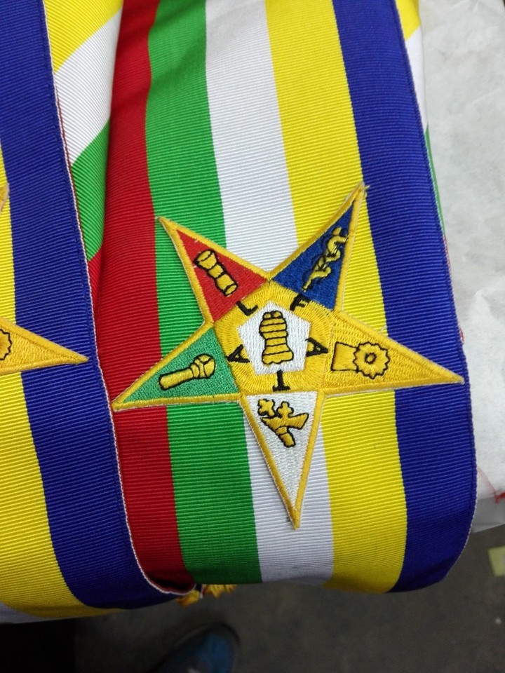 Masonic Order Eastern Star Sash, OES SASHES, MASONIC SASHES, 5 Pieces ...