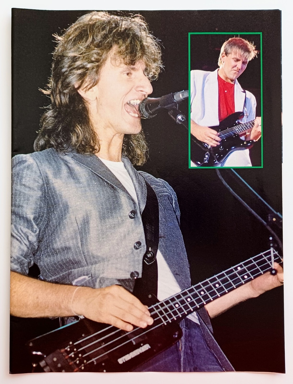 RUSH~GEDDY LEE/ALEX LIFESON LIVE~ORIG 1984 POSTER~VTG FULL PAGE PINUP ...