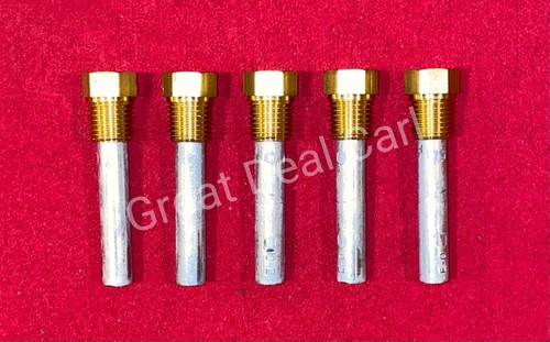 Engine Pencil Zinc Anode E1C Size 1/2”X2” With 3/8” NPT Brass Plug 5 ...