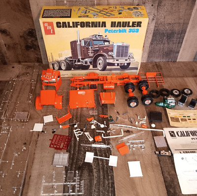 Vintage AMT California Hauler Peterbilt 359 Partially Built 1/25th T500 ...