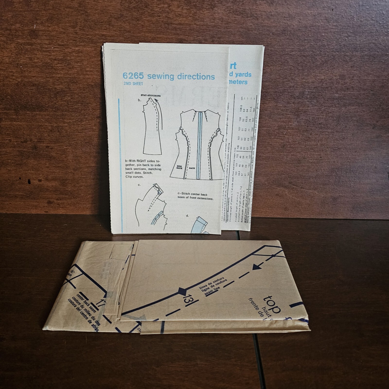 VTG Simplicity 6265 Sewing Pattern 2 Piece Dress Wide Length Pant Sz 12 ...