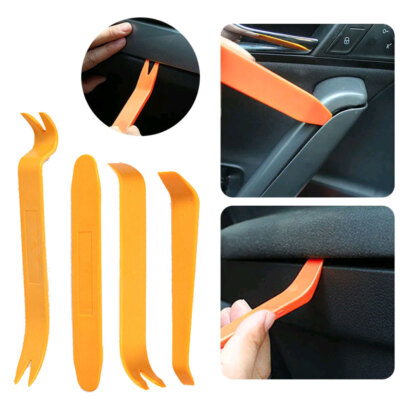 4 Pcs Car Plastic Clip Removal Trim Pry Tool Kit Panel Door Pry Dash ...