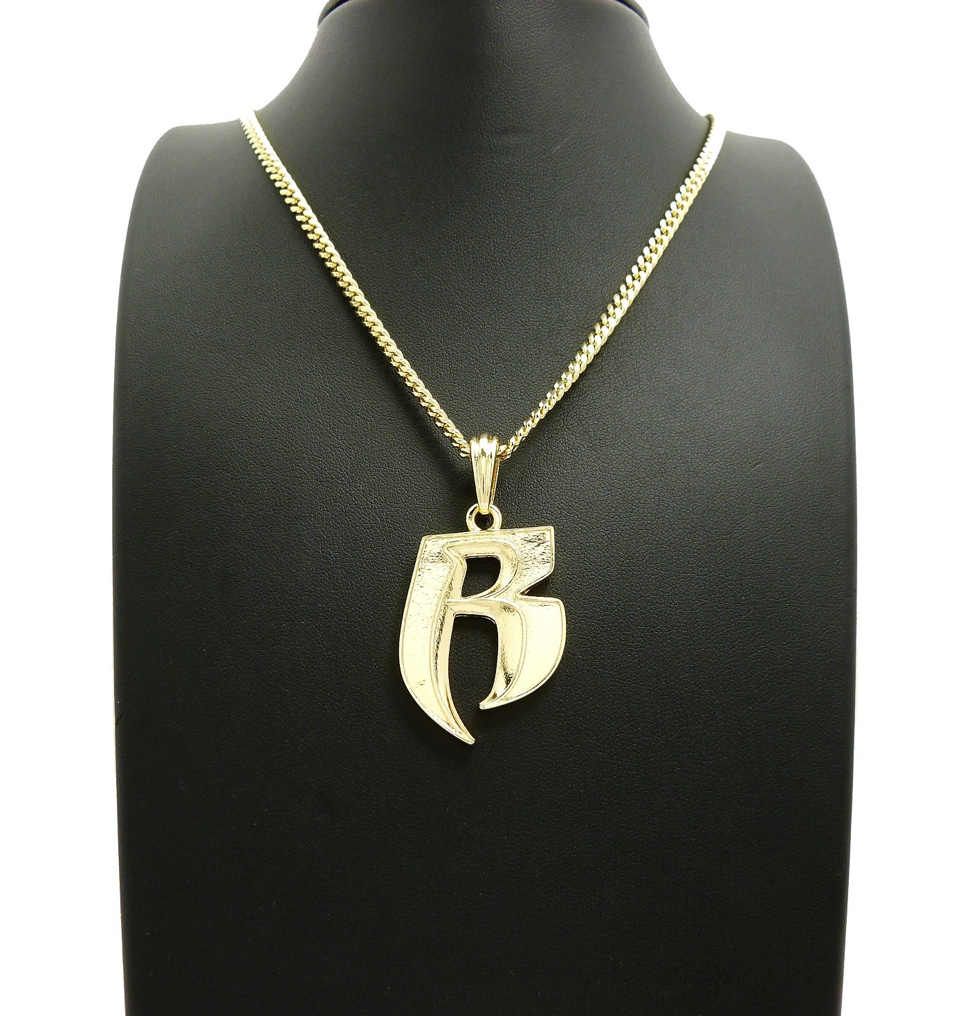 NEW 'R' RUFF RYDERS PENDANT & 24" BOX/CUBAN/ROPE CHAIN HIP HOP NECKLACE ...
