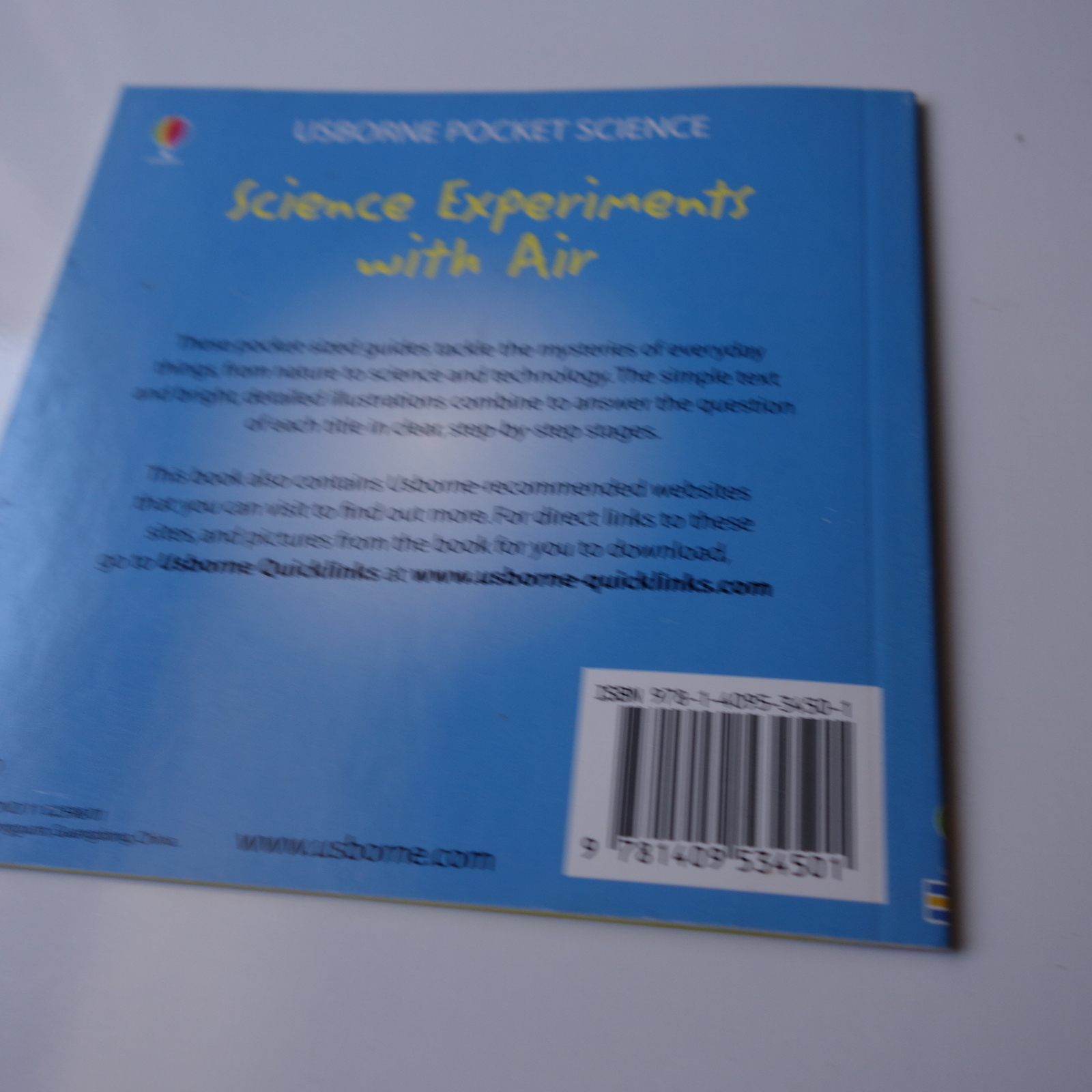 SCIENCE EXPERIMENTS WITH AIR Usborne Pocket Science Children's Science Book | eBay