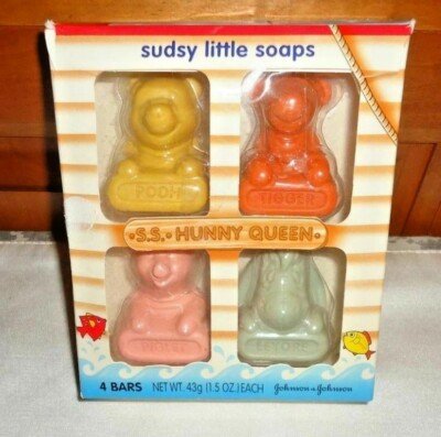 VINTAGE NOS NIB JOHNSON'S POOH & PALS SUDSY LITTLE SOAPS S.S. HUNNY ...