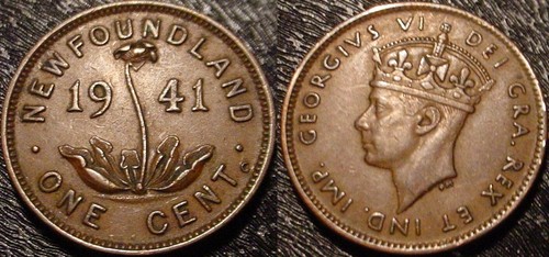NICE GRADE 1941 1 CENT NEWFOUNDLAND PRE CANADA COINAGE**NICE DETAILS ...