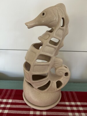 Partylite Ceramic Seahorse T Lite Candle Holder Votive Sea Horse Beach ...