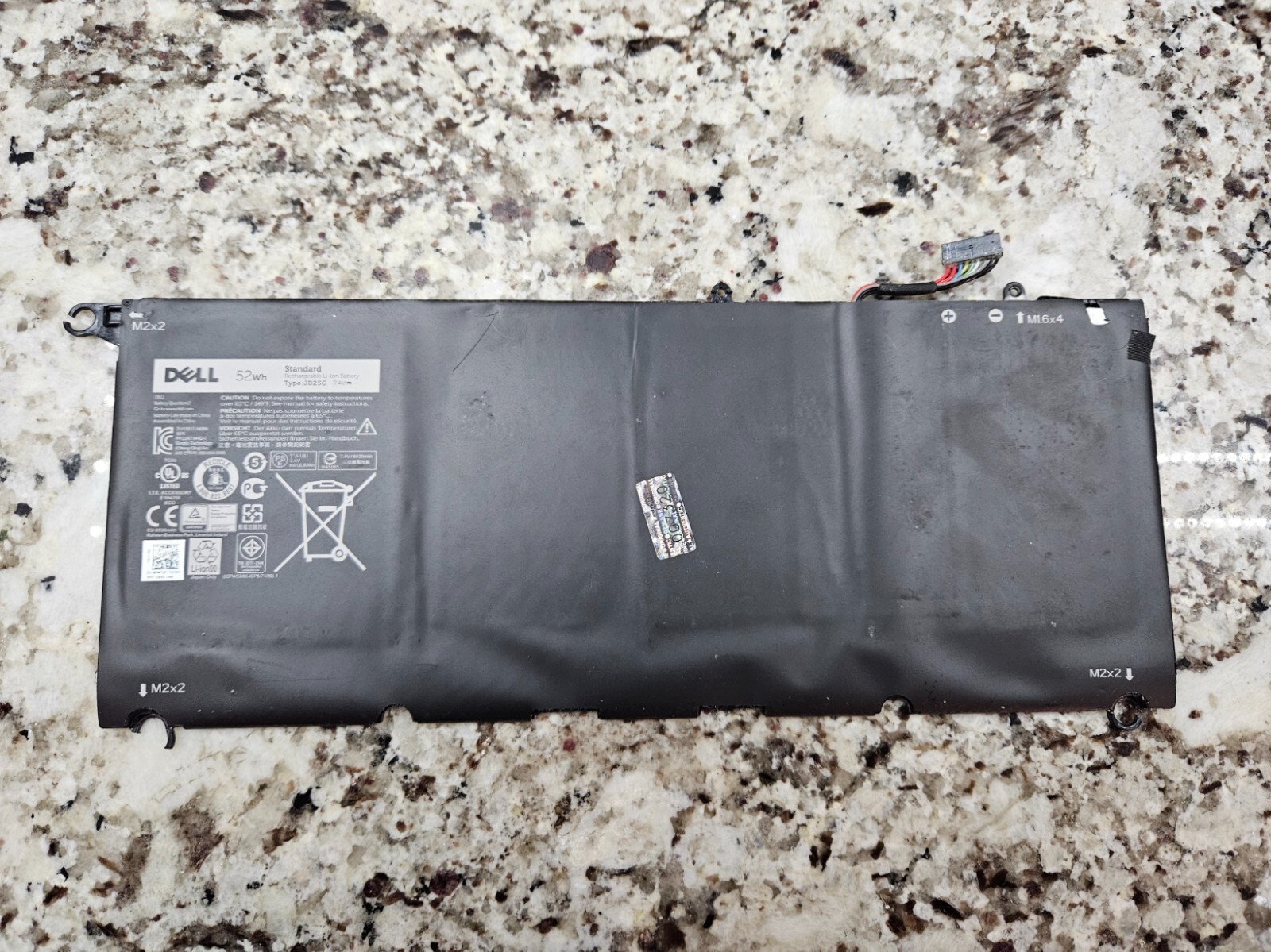 Genuine OEM 52Wh 7.4V JD25G 90V7W Battery Dell XPS 13 9343 9350 13D ...