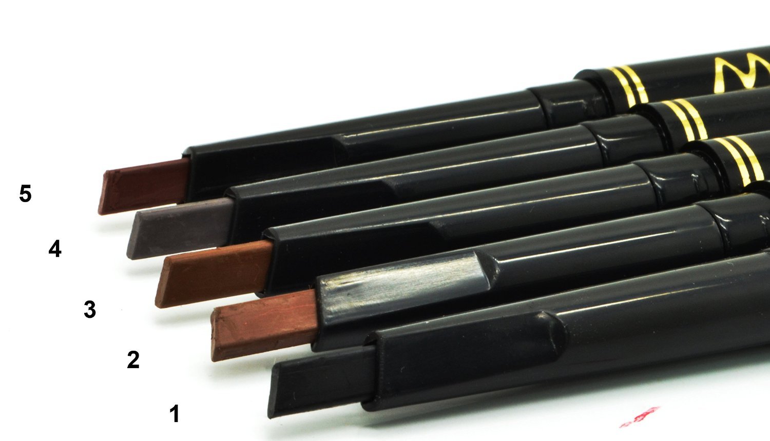 Semi Retractable Lasting Eyebrow Eye Brow Chalk Pen Pencil Black Brown ...