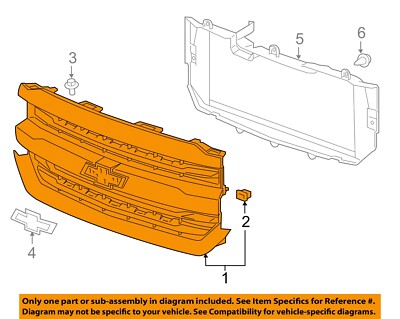 GM OEM 16-18 Silverado 1500 Grille Grille Components-Grille 84046161 | eBay