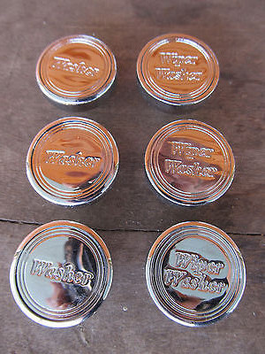 NEW CHROME SWITCH DASH KNOB Wiper Washer CHROME Script HOT ROD~ BIG RIG ...