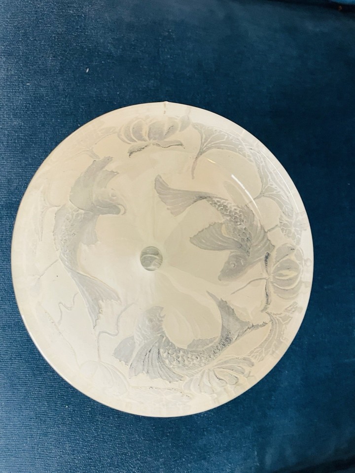 Vintage Art Nouveau Josef Inward Barolac Czech Glass Coupe Aquarium ...